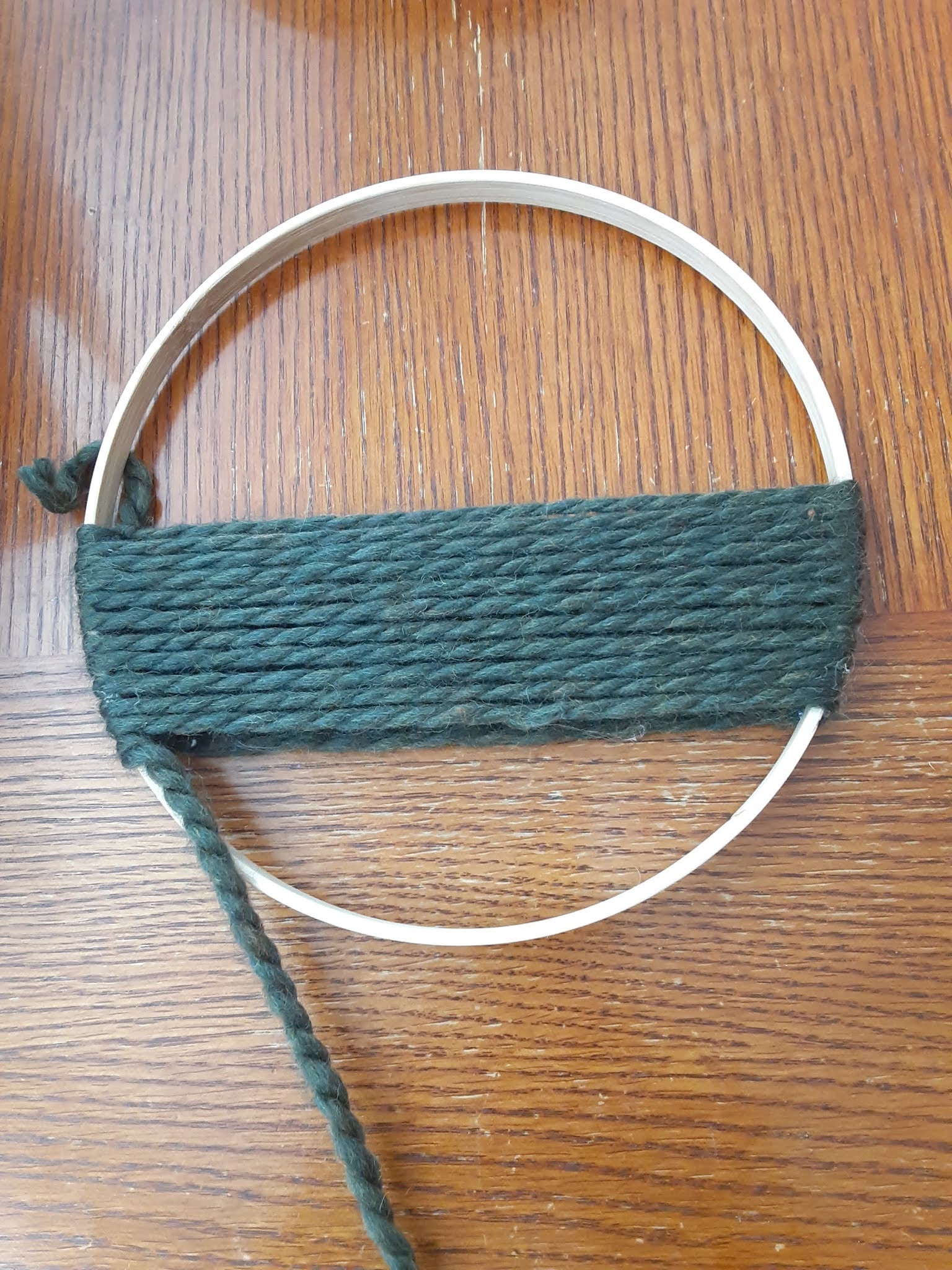 Mommy Suburbia: How To Make A Yarn Wrapped Hoop Wall Hanging
