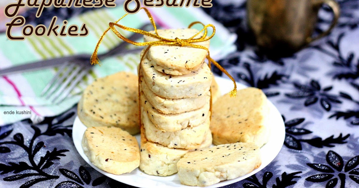 Ende Kushini: Eggless Japanese Sesame Cookies