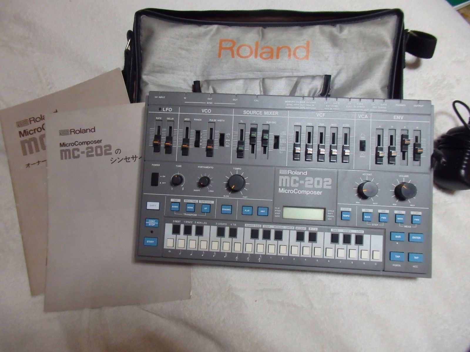 MATRIXSYNTH: Roland MC-202 Analog Synthesizer SN 350700 w/ Silver Gig Bag