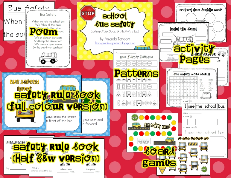 First Grade Garden: Bus Safety Week!