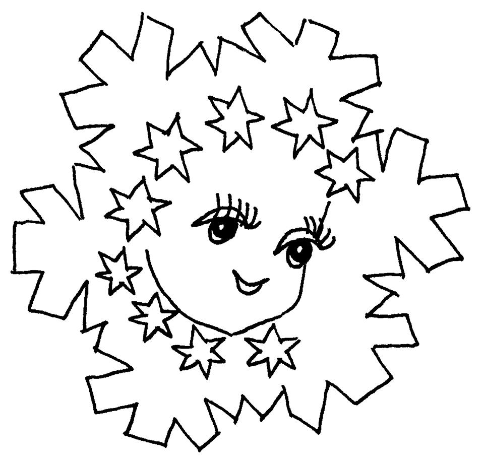 FULG de Colorat pentru Copii / Fulg pentru ornat :: Fise de lucru ...