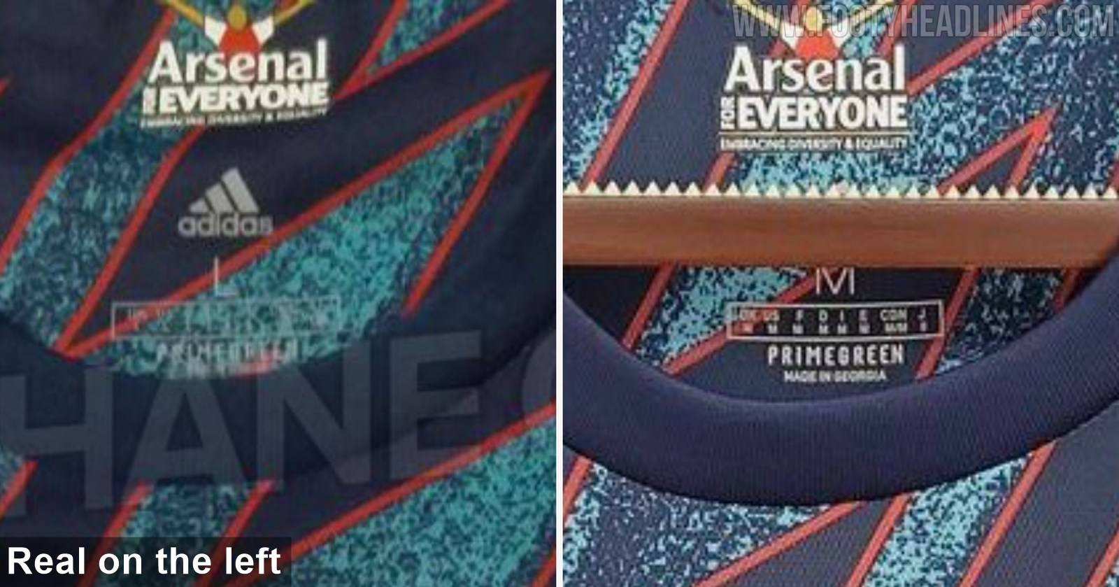 Counterfeit Adidas Arsenal 21-22 Third Kit Goes Viral - Footy Headlines