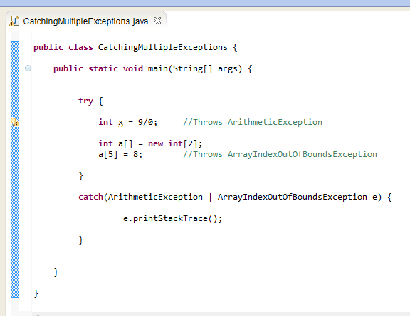Selenium-By-Arun: 239. Catching Multiple Exceptions is a single catch block Selenium-By-Arun: 239. Catching Multiple Exceptions is a single catch block