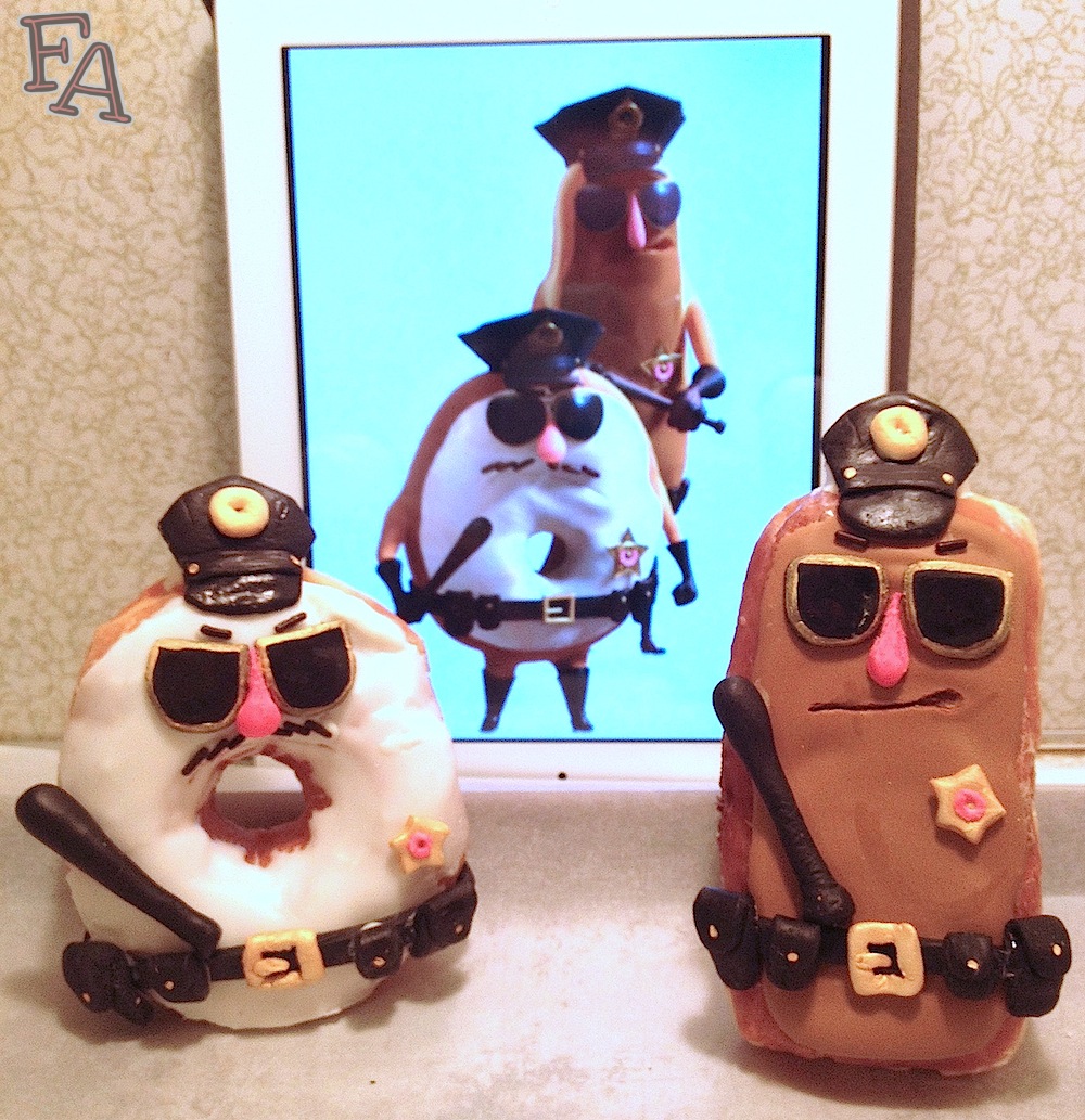 Fiction-Food Café: Doughnut Cops from "Wreck-it Ralph"