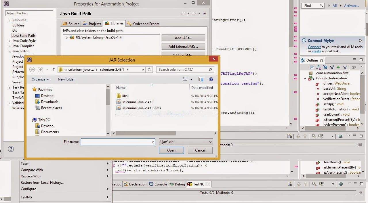 Selenium Automation Tutorials Setting Up Selenium Webdriver