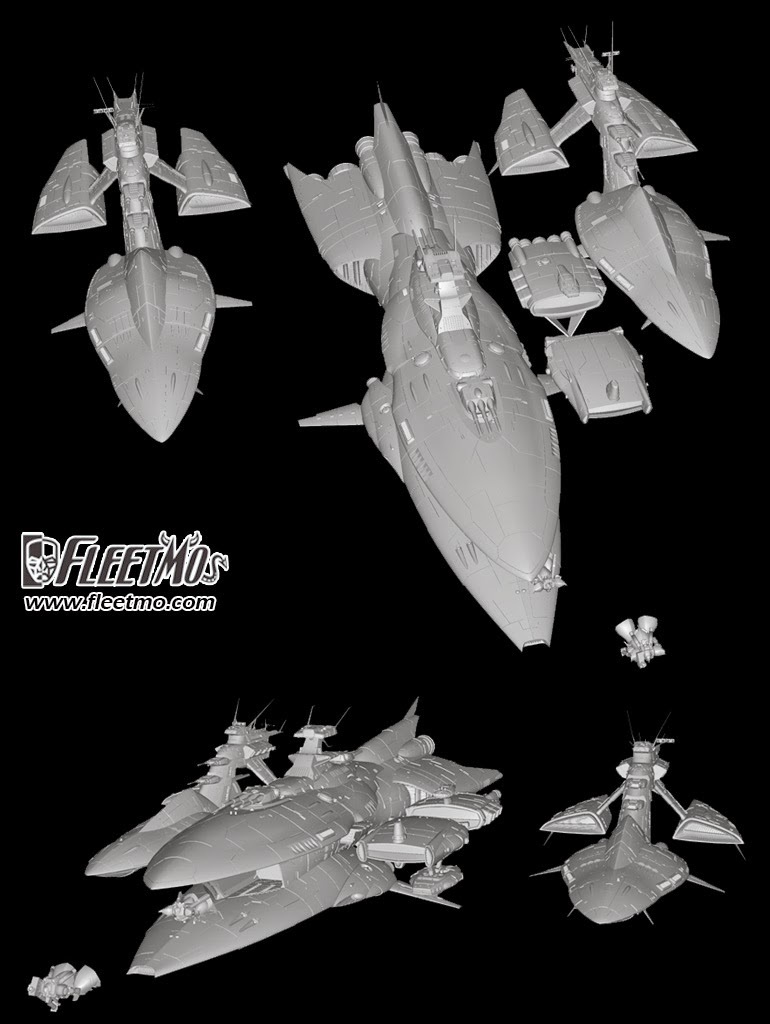 GUNDAM GUY: 1/1700 Fleetmo Scratchbuild Series U.C. 0080 Zeon Fleet ...