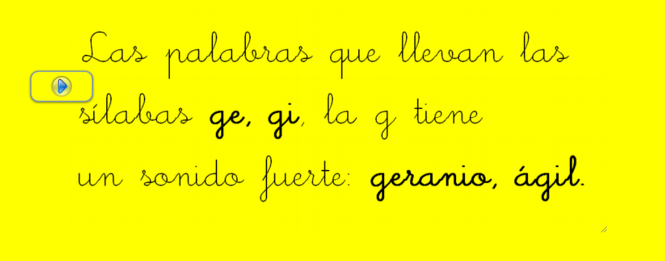 Actividades interactivas para Primero Básico: Letra G sonido fuerte