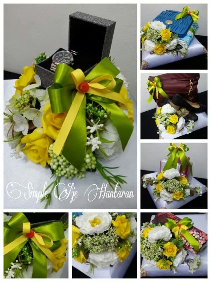 Simple Aje Hantaran: Gubahan Hantaran Perkahwinan Hijau dan Kuning