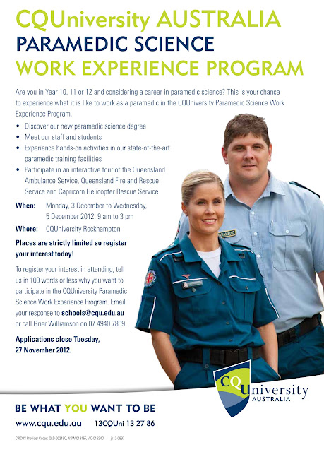 Jenny's Guidance Blog: Central Queensland University Paramedic Science ...