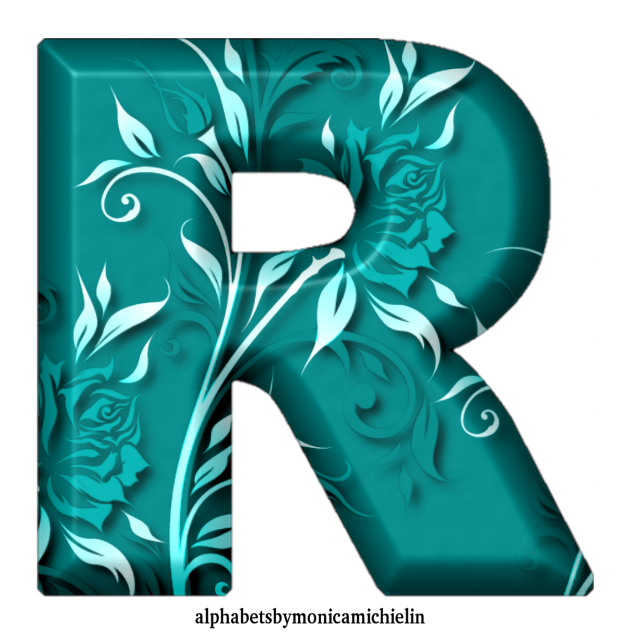 M. Michielin Alphabets: ORNAMENTAL FLOWER ARIAL BLUE ALPHABET, NUMBERS ...