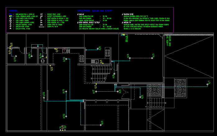 Contoh gambar MEP (Mekanikal, Elektrical, plumbing)
