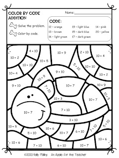 An Apple For The Teacher: Pets Color By Number Worksheets