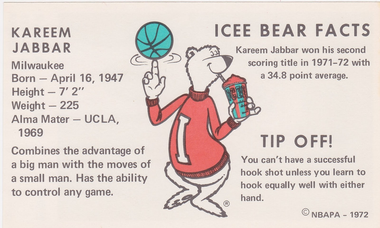 The Five Tool Collector: Icee Bear Hoops Stars