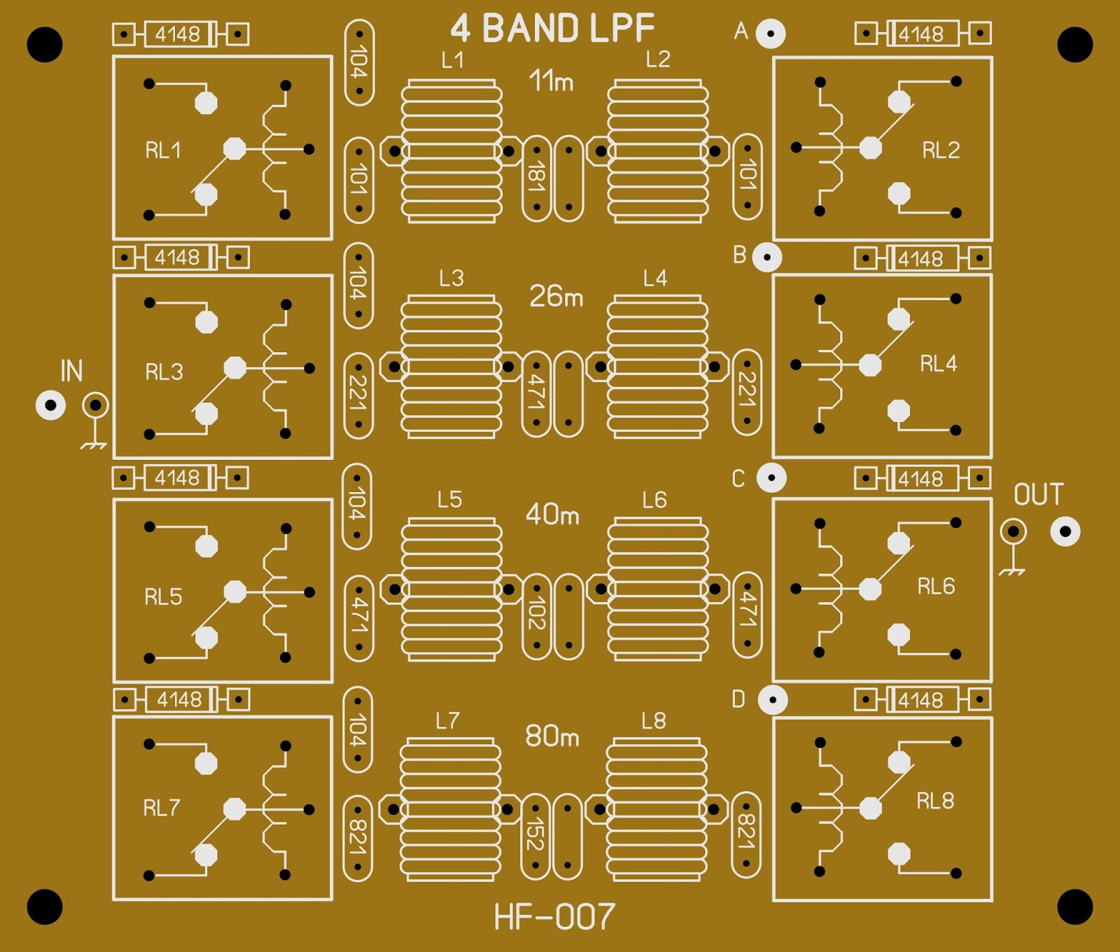 MEMBUAT BAND PASS FILTER DAN LOW PASS FILTER 4 BAND UNTUK BITX / BIXEN ...