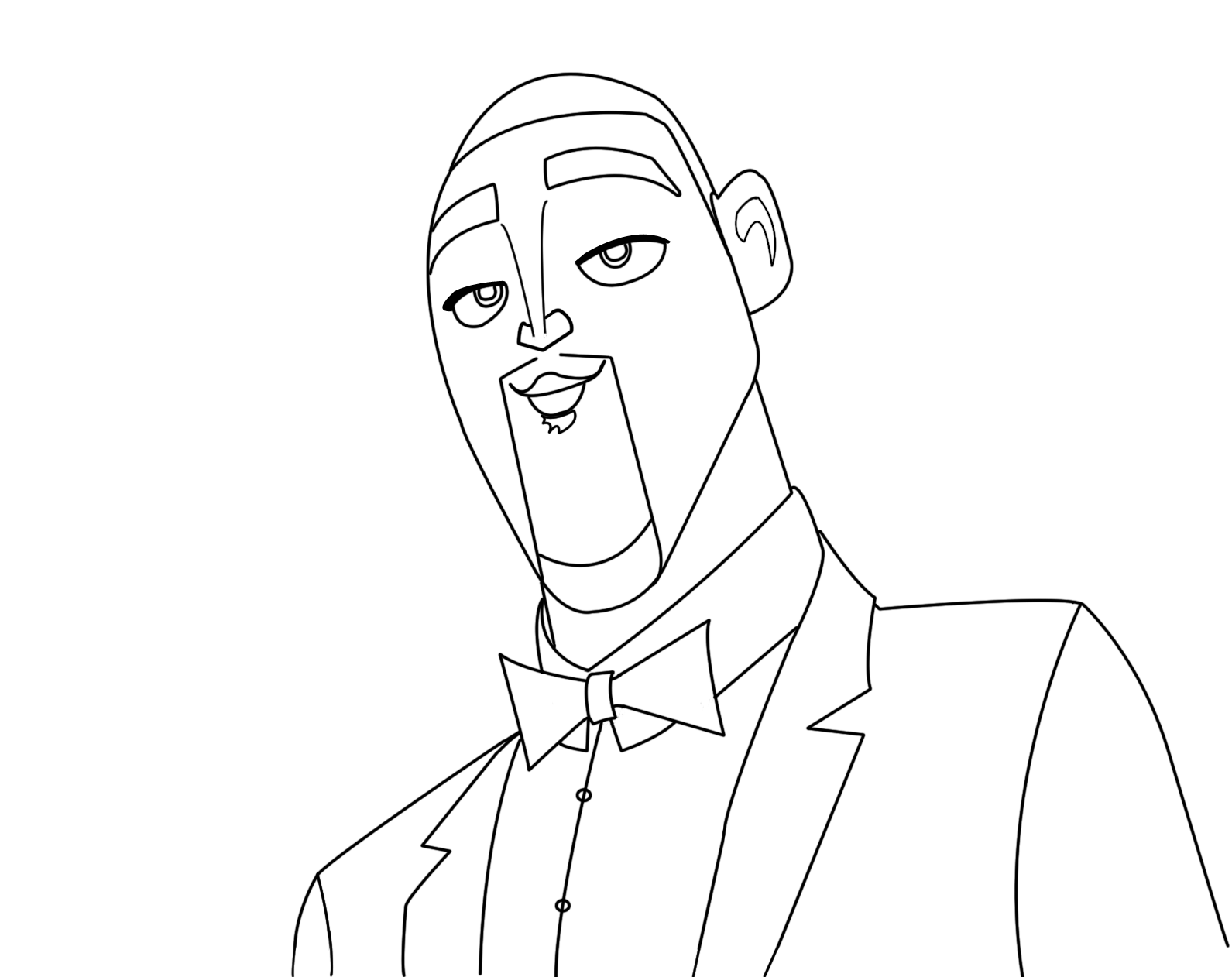 Cartoon Female Disguise Unmask Sketch Coloring Page