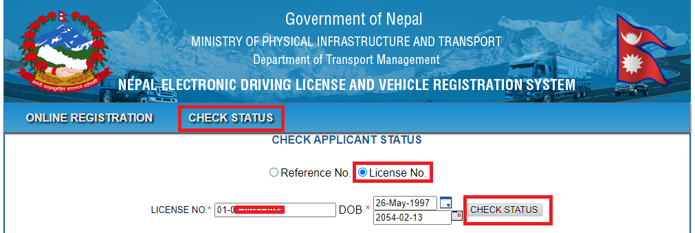 Online Driving License Registration Form in Nepal - Blogger Nepal