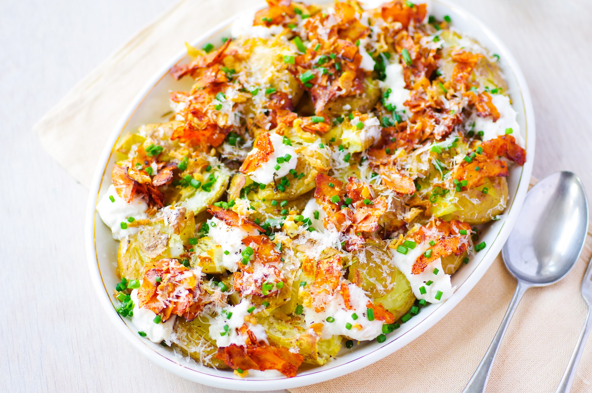 Crispy Fully-Loaded Smashed Potatoes |Euphoric Vegan