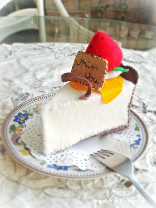{DIY} Gourmet Felt Cheese Cake - Ting and Things