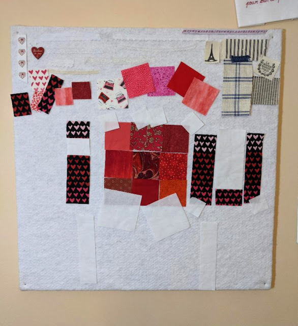 Bear, Dolly and Moi: a small design board for my sewing room