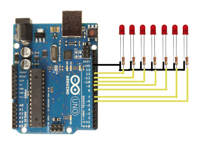 Learning Arduino And Electronics Arduino Project Led Dice