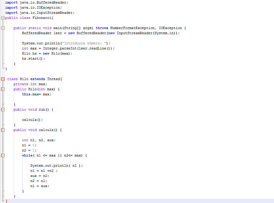 Sistemas Operativos: Hilos en Java V.