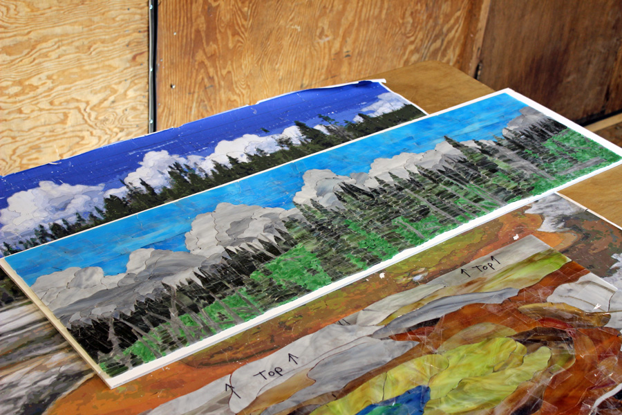 Kasia Polkowska Art: Yellowstone - Chromatic Spring Mosaic