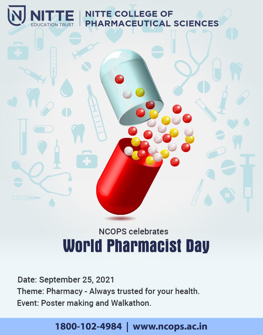 Nitte: Invitation | World Pharmacists Day 2021 | Nitte College of ...