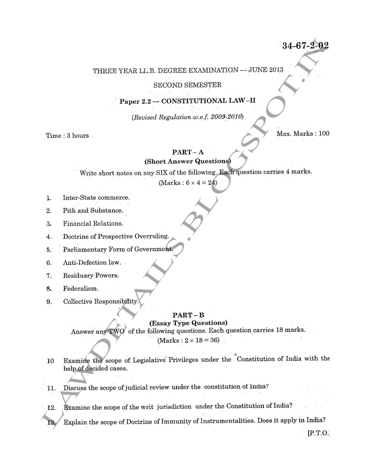 LAWDETAILS.BLOGSPOT.IN: 2.2 constitutional law-II (s.v.university old ...