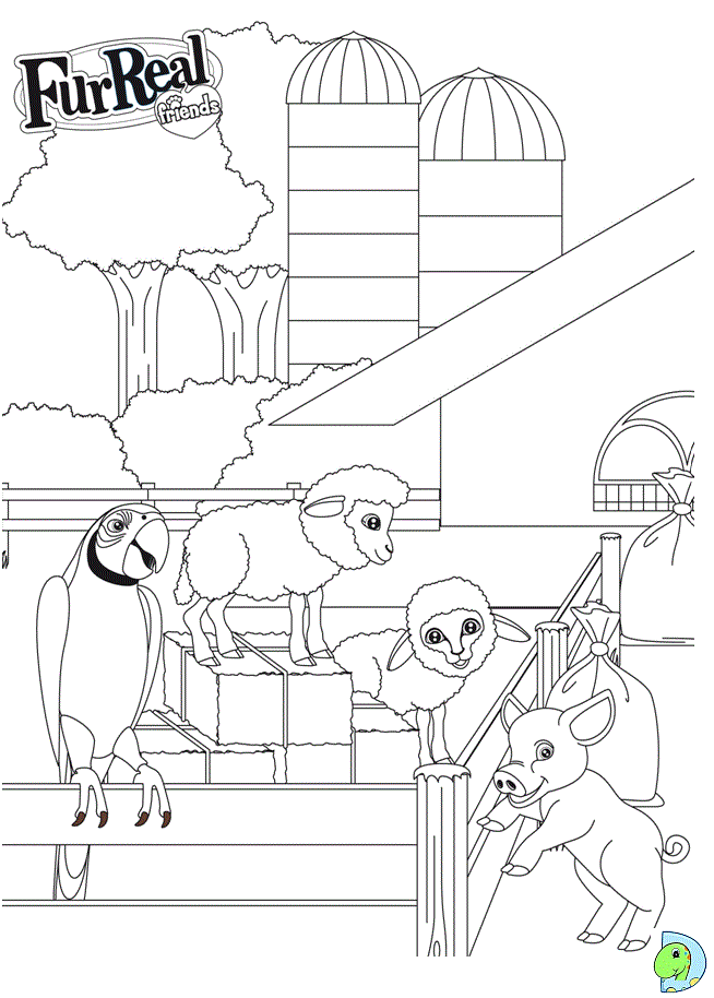 Dinokids - Desenhos para colorir: Desenhos de FurReal para colorir