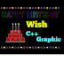 Best way Wish happy birthday using C++ Graphic - code studio