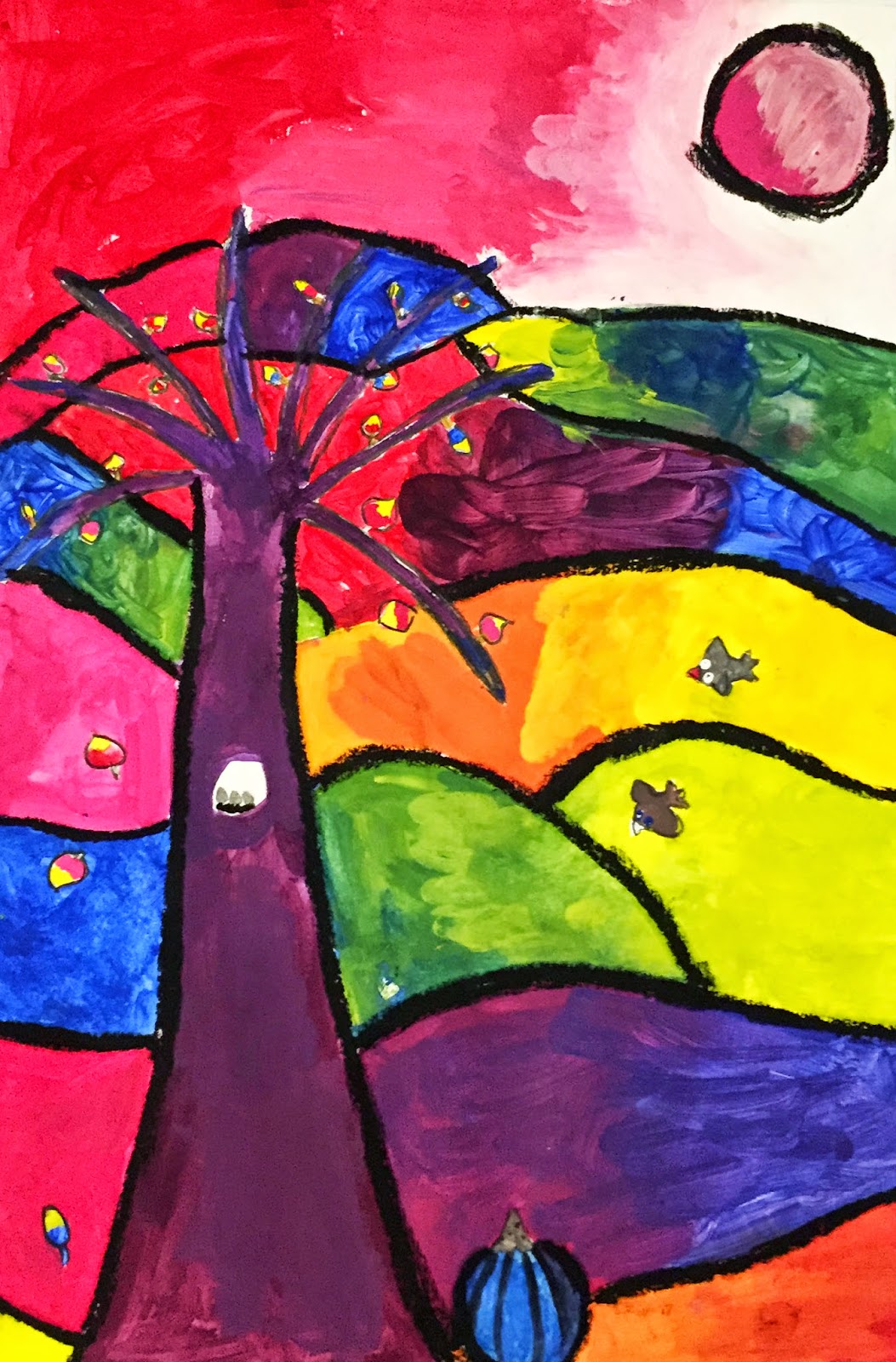The Wheeler Art Blog: 6th Grade Abstract Landscapes