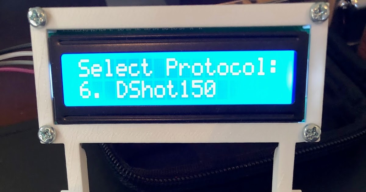 Reefwing Robotics Arduino Esc Tester Adding Dshot