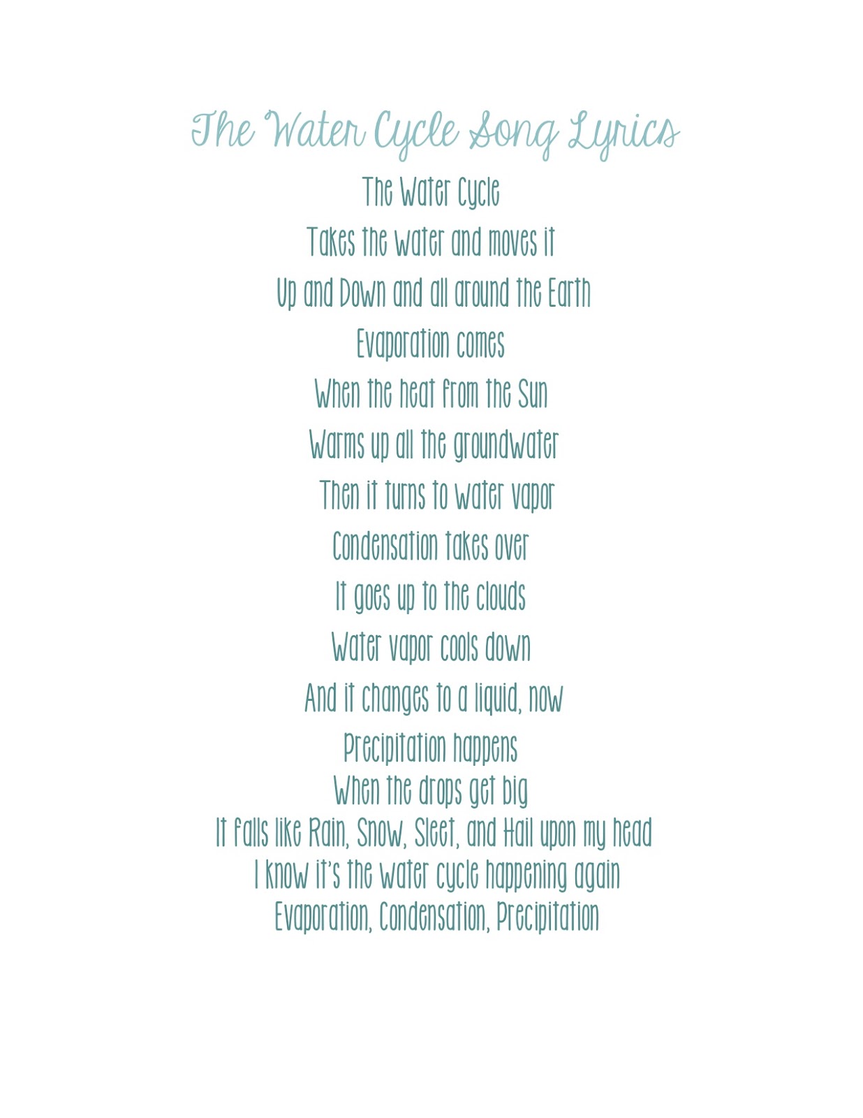 Water on Earth: The Water Cycle