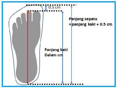 Panduan saiz kasut dan info-info | Kedaikasutshop