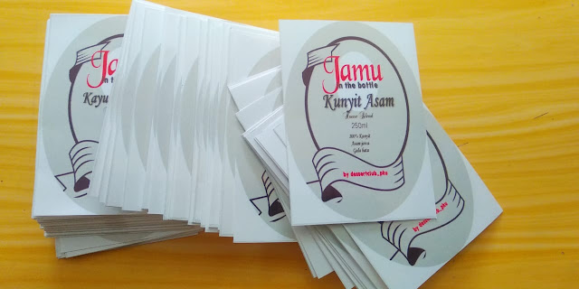 Cetak Stiker Label Jamu ~ Print Corner