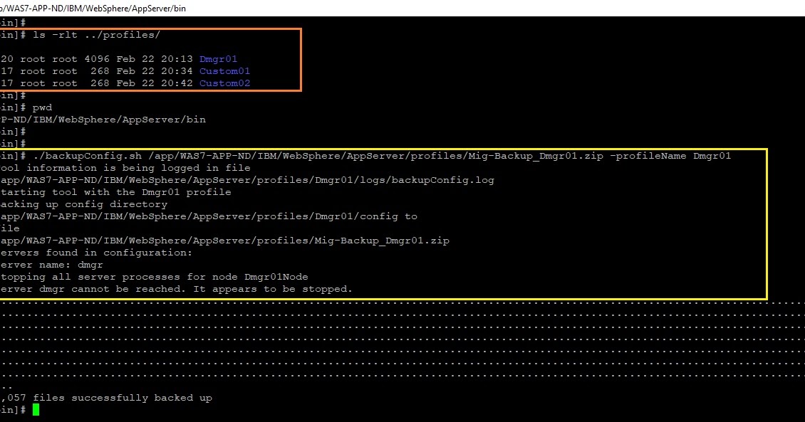 MiddlewareBox: WebSphere ND Migration 7.0 to 8.0 / 9.0 on Same Machine.
