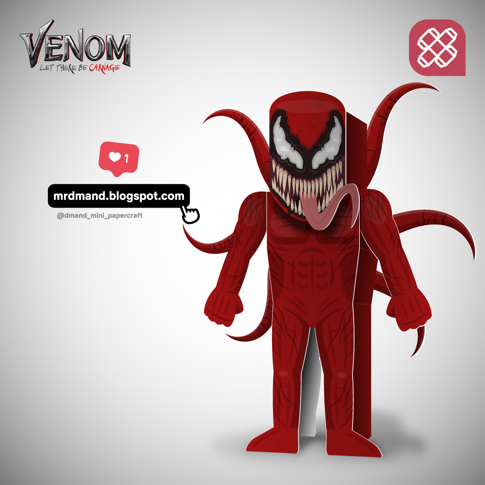 Dmand: Mini Papercraft: Venom: Let there be Carnage Papertoys