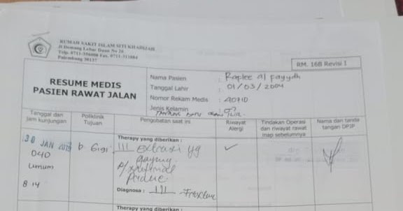 Contoh Rekam Medik