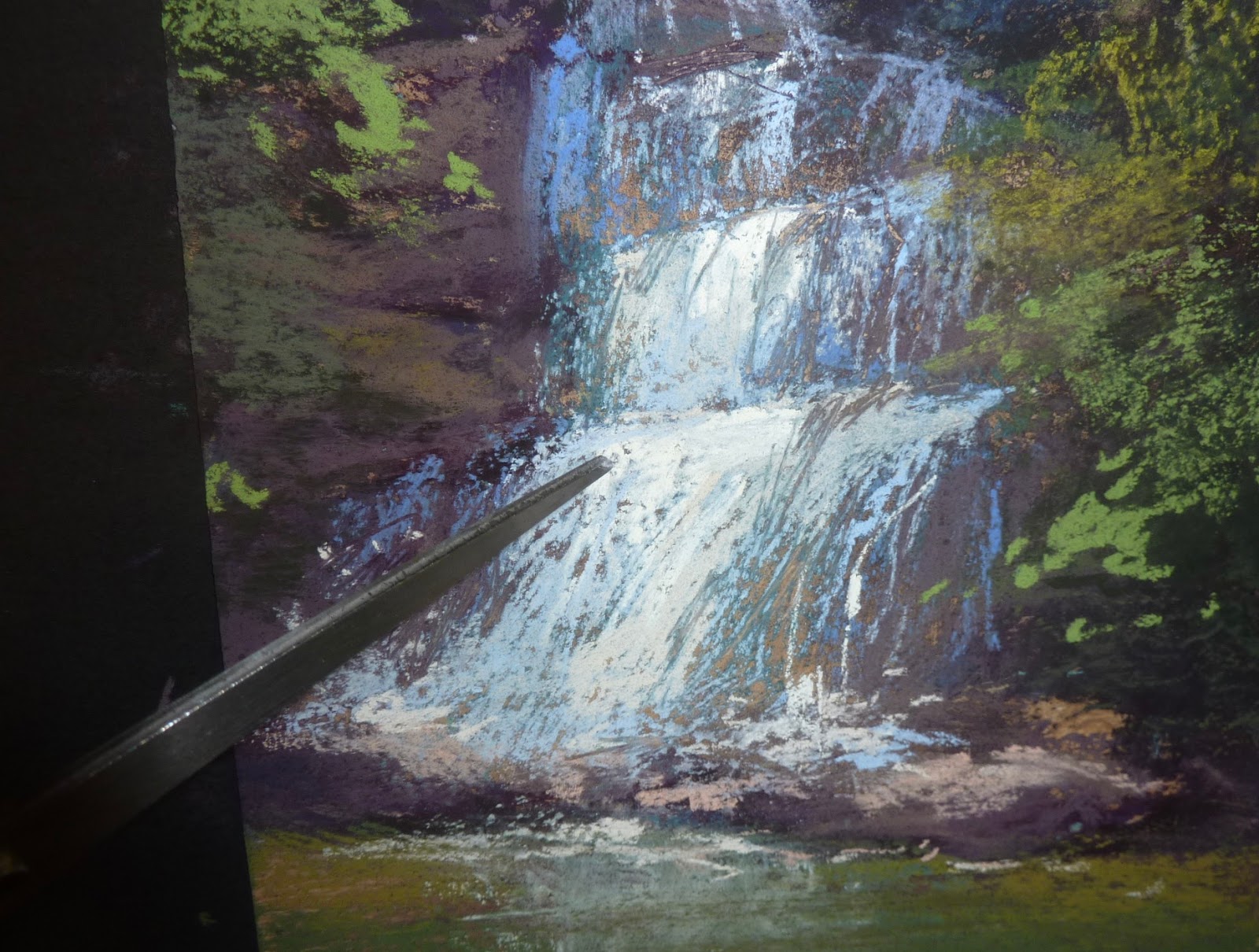Painting My World: A Fun Tip for Painting a Waterfall