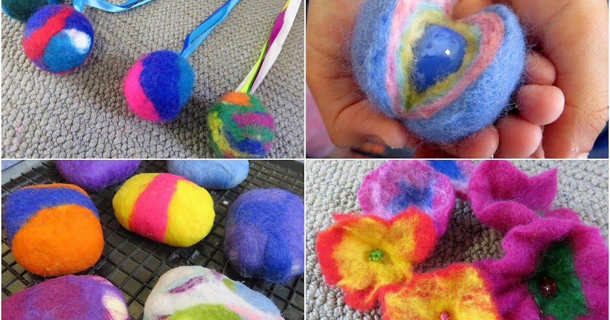 Bodenseewellen: Filzen mit Kindern