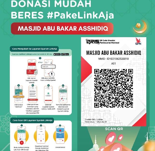 QRIS Kotak Amal Online Masjid Abu Bakar Ash-Shiddiq, Donasi Digital via ...