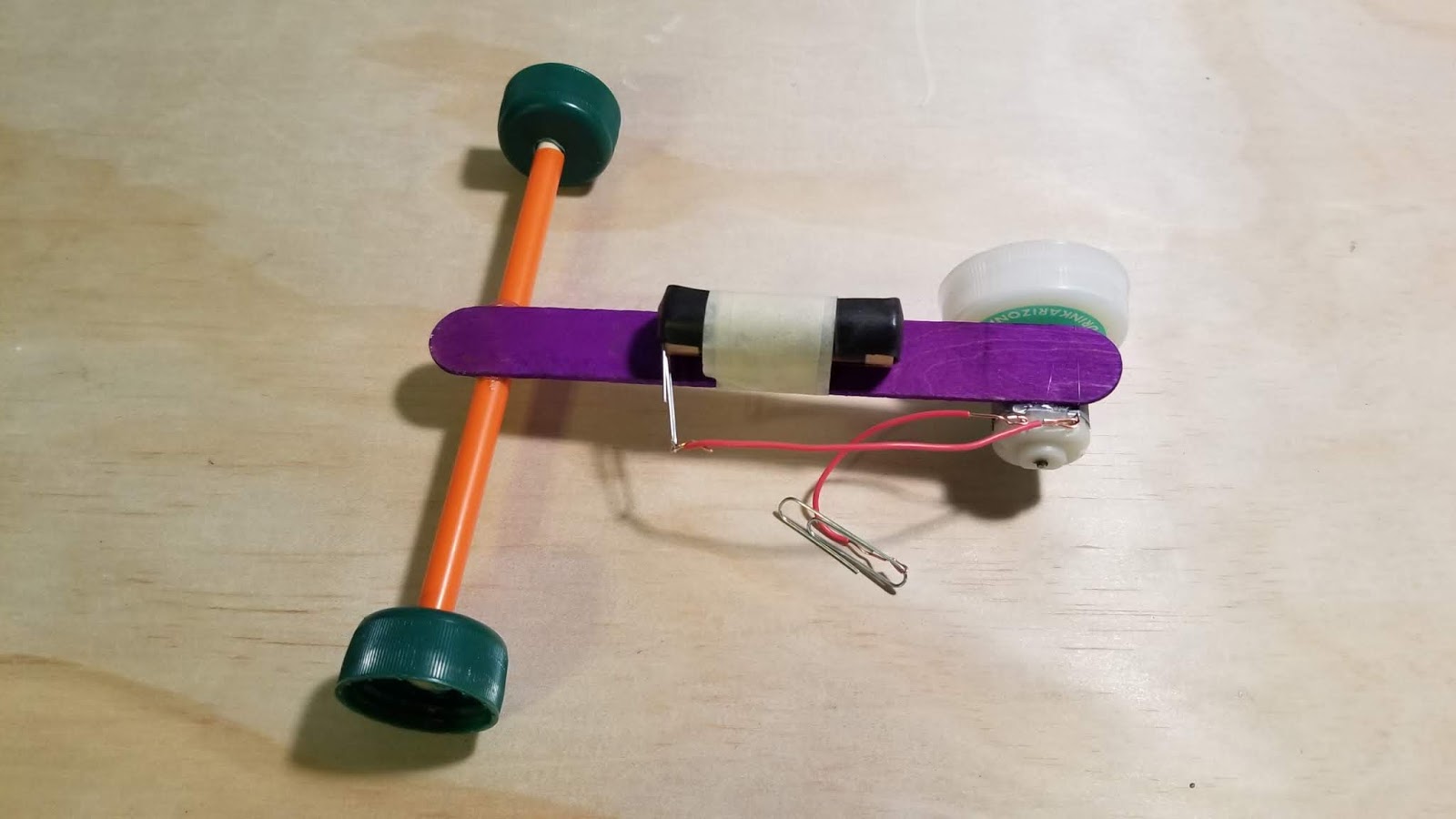 Craft Stick Motorized Car