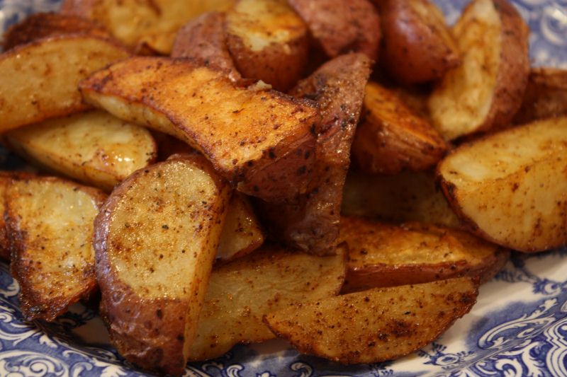 pass the peas, please: spicy potato wedges