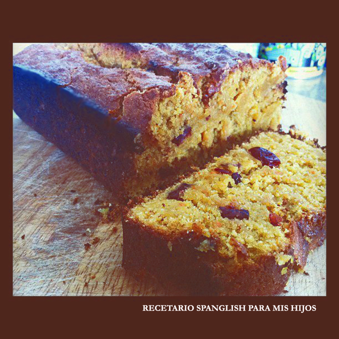 Recetario Spanglish Para Mis Hijos Torta Vegan De Zanahorias Y Naranja Con Arándanos