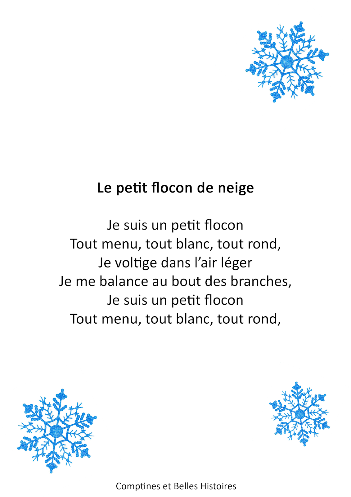 Comptines de l'hiver - Comptines et Belles Histoires