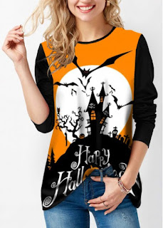 Halloween Time - 3 Halloween Printed Tops