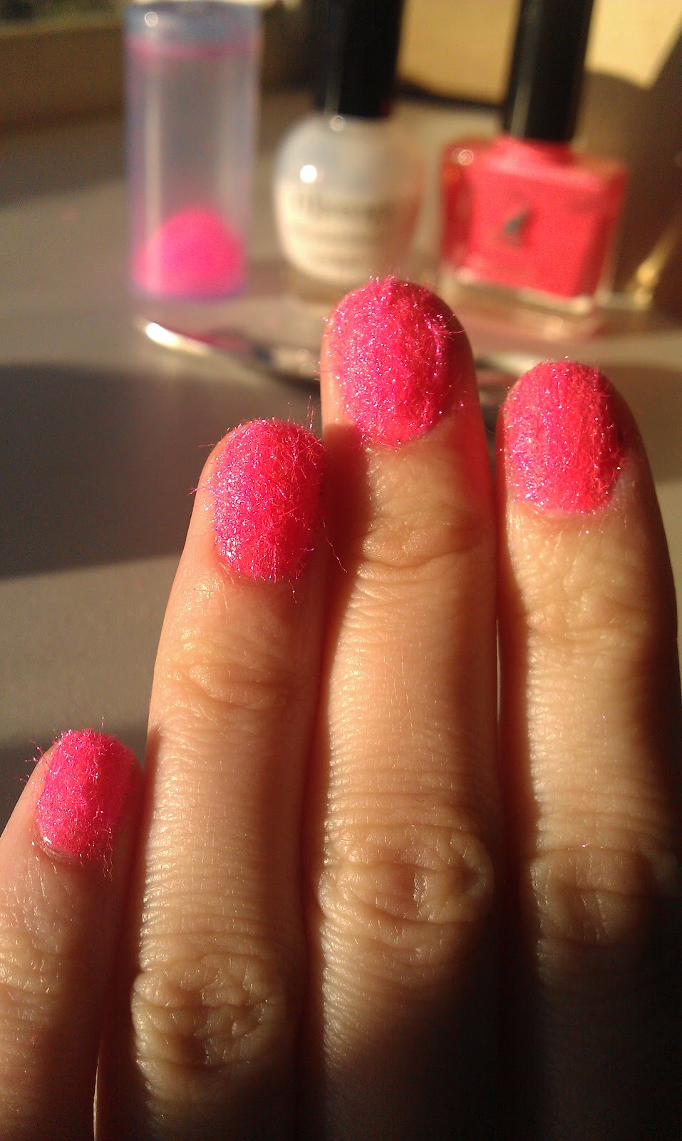 Miss Claira-Bella: Fluffy Flock Nail Art