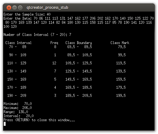 C/C++: Frequency Distribution