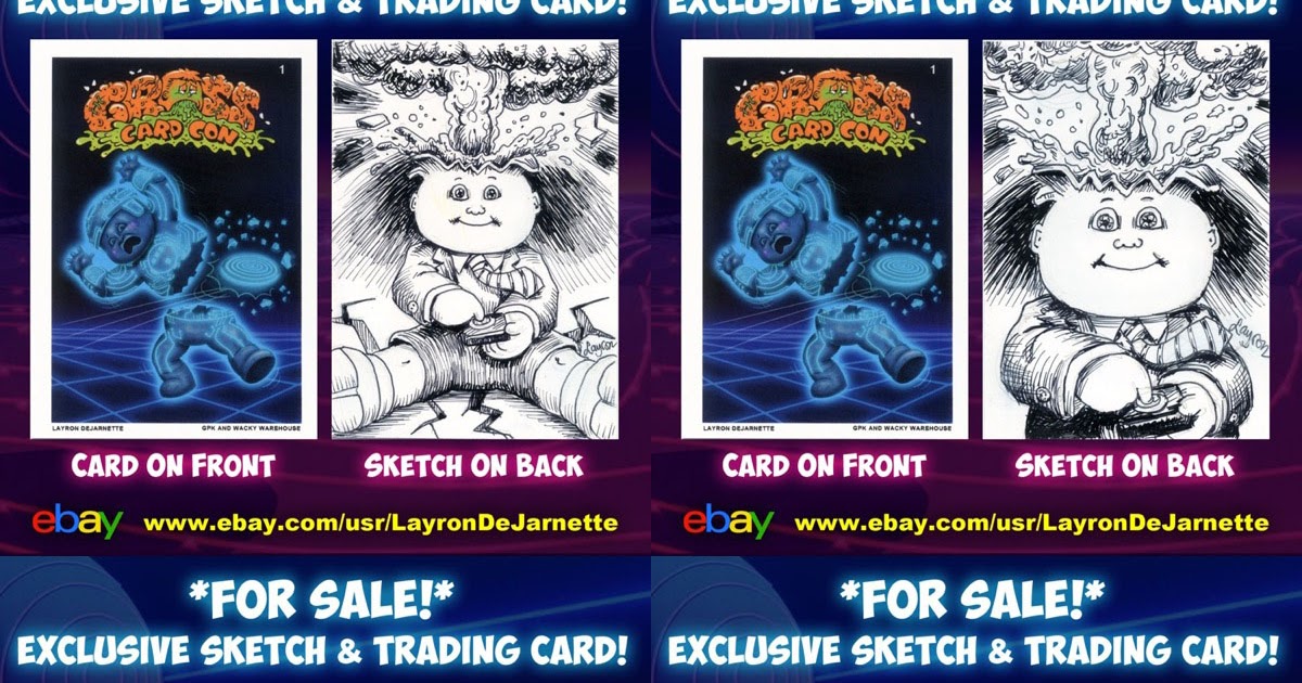 DeJarnette Designs: FOR SALE exclusive "Gross Card Con/GPK" sketch cards!