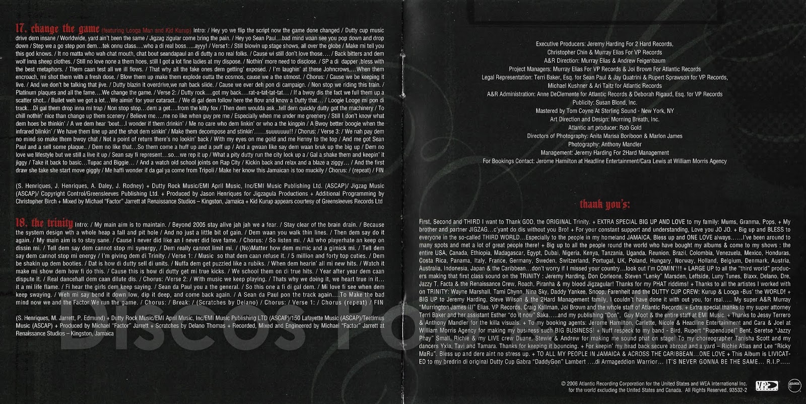 Discos Pop & Mas: Sean Paul - The Trinity (Special Edition)